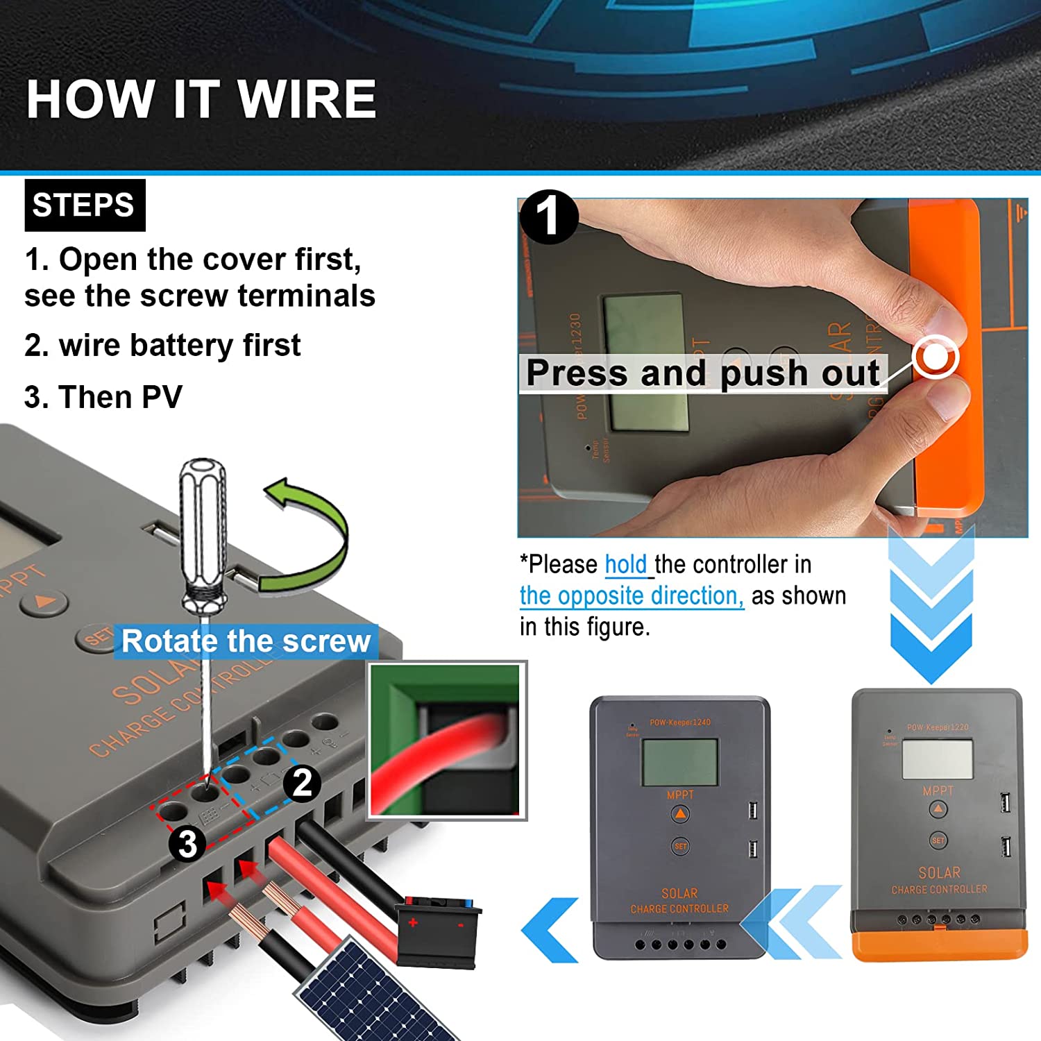 【Special Price】PowMr MPPT 40A Solar Charger Controller 12V 24V ...