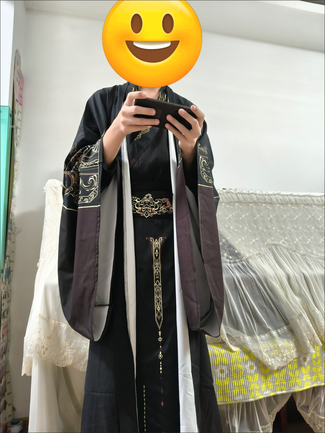 Original Hanfu Wei Jin Style Cross Collar Waist-Length Costume Men ...