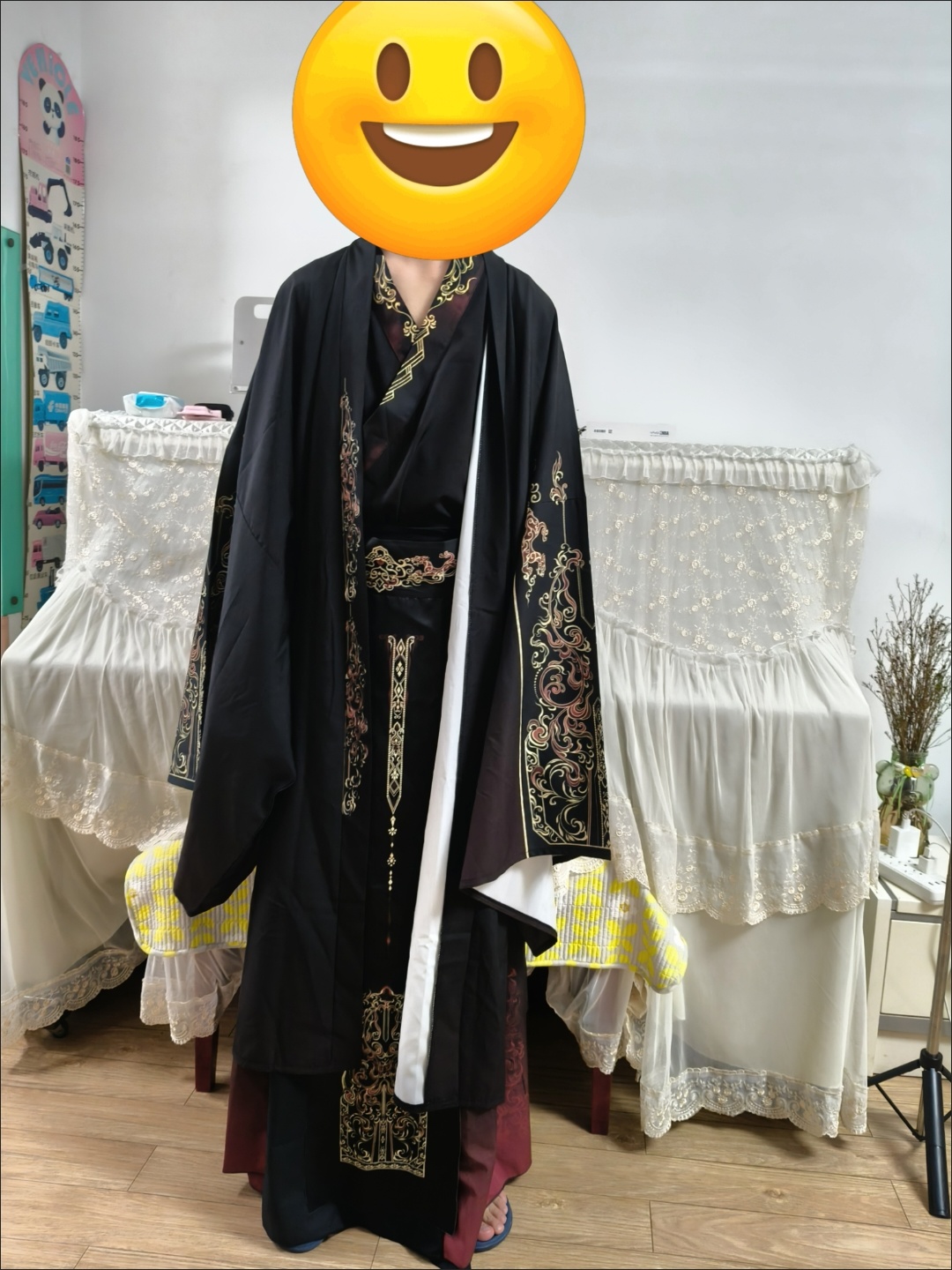 Original Hanfu Wei Jin Style Cross Collar Waist-Length Costume Men ...