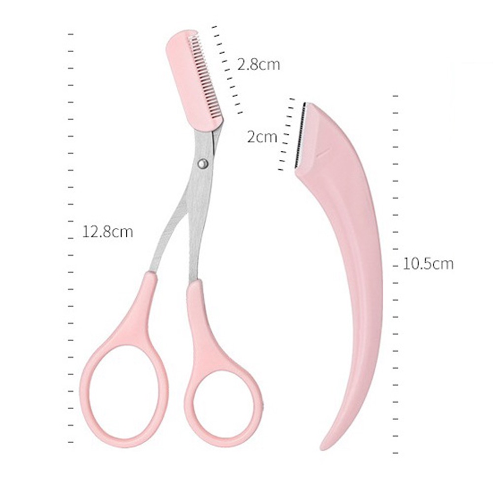 Professional Eyebrow Trimming Kit With Scissors And Razor Blades ...