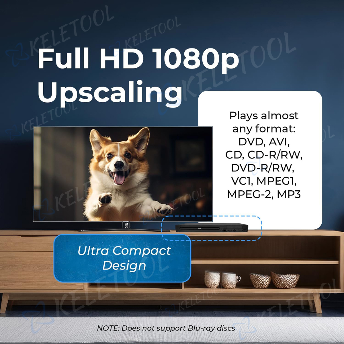 DVD Player CD SVCD VCD Disc Upscaling USB CD DVD Player With USB ...