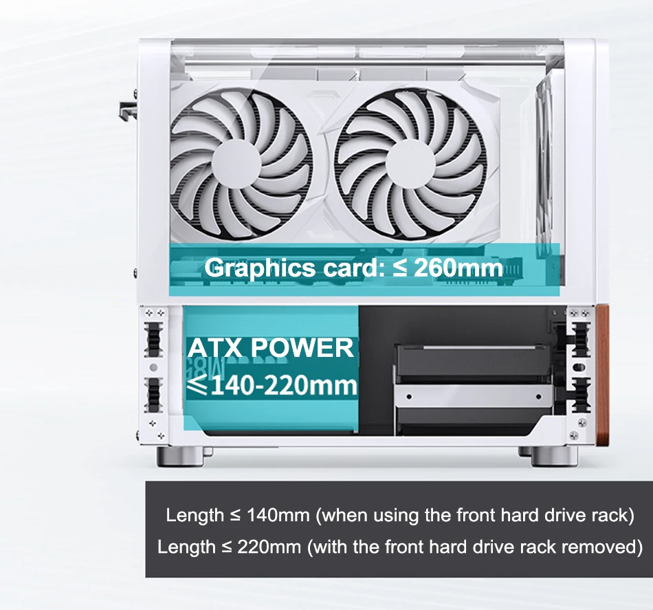 JONSBO V12 MATX PC Case Seaview Room Type-c Interface ATX Power Supply ...