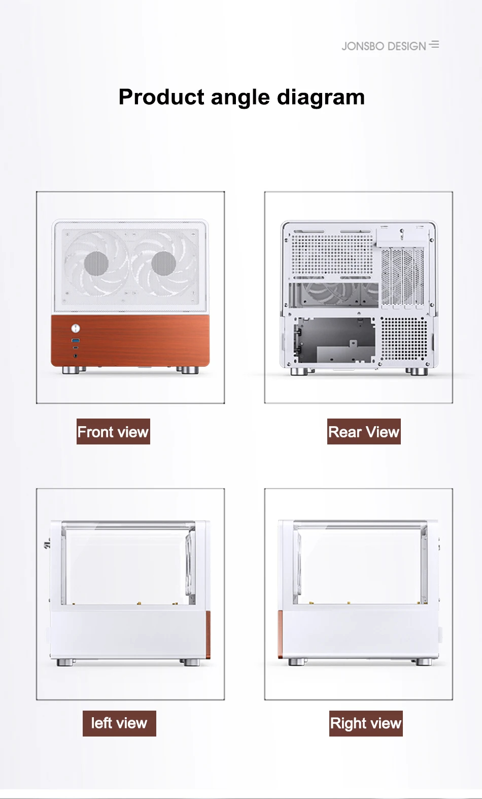 JONSBO V12 MATX PC Case Seaview Room Type-c Interface ATX Power Supply ...