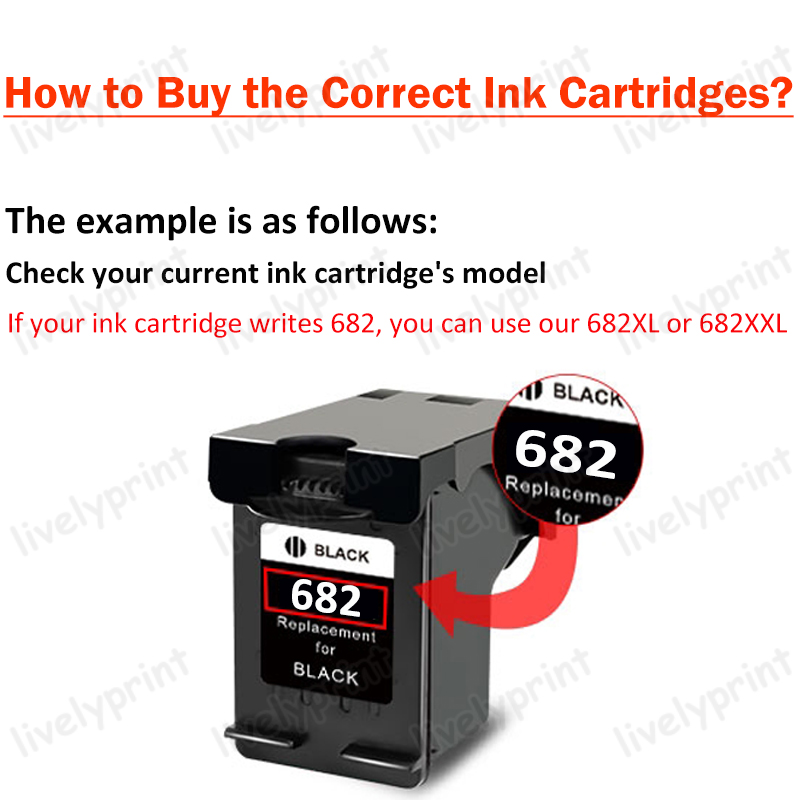 Compatible HP 682XXL Ink Cartridge HP 682XL Ink Cartridge HP 682XXL Ink ...