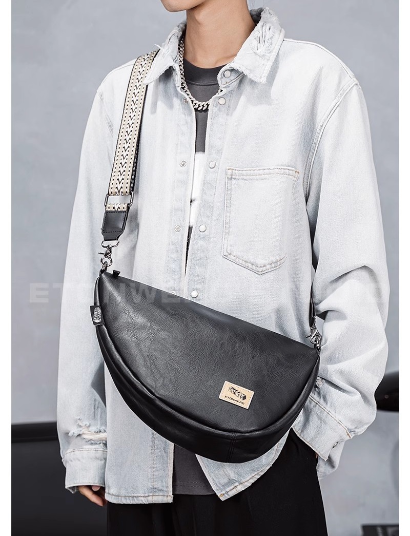 Leather Men Shoulder Bags Retro Man Side Bag Fashion Men Crossbody Bags ...