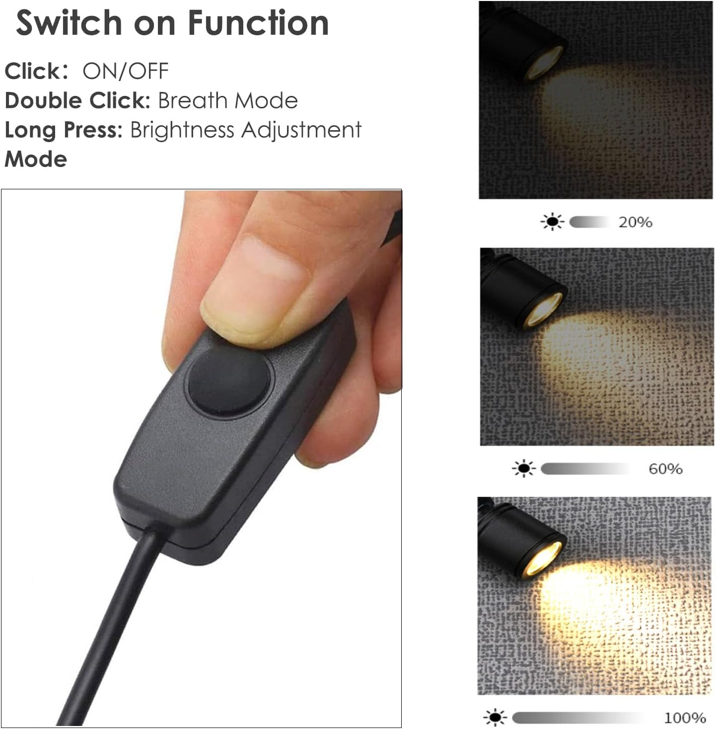 Dimmable LED Cabinet Lights USB 5V Downlight for Model Display Counter Wine Garage Kit ...