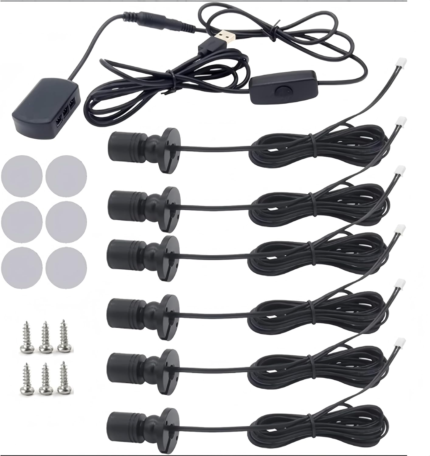 Dimmable LED Cabinet Lights USB 5V Downlight for Model Display Counter Wine Garage Kit ...