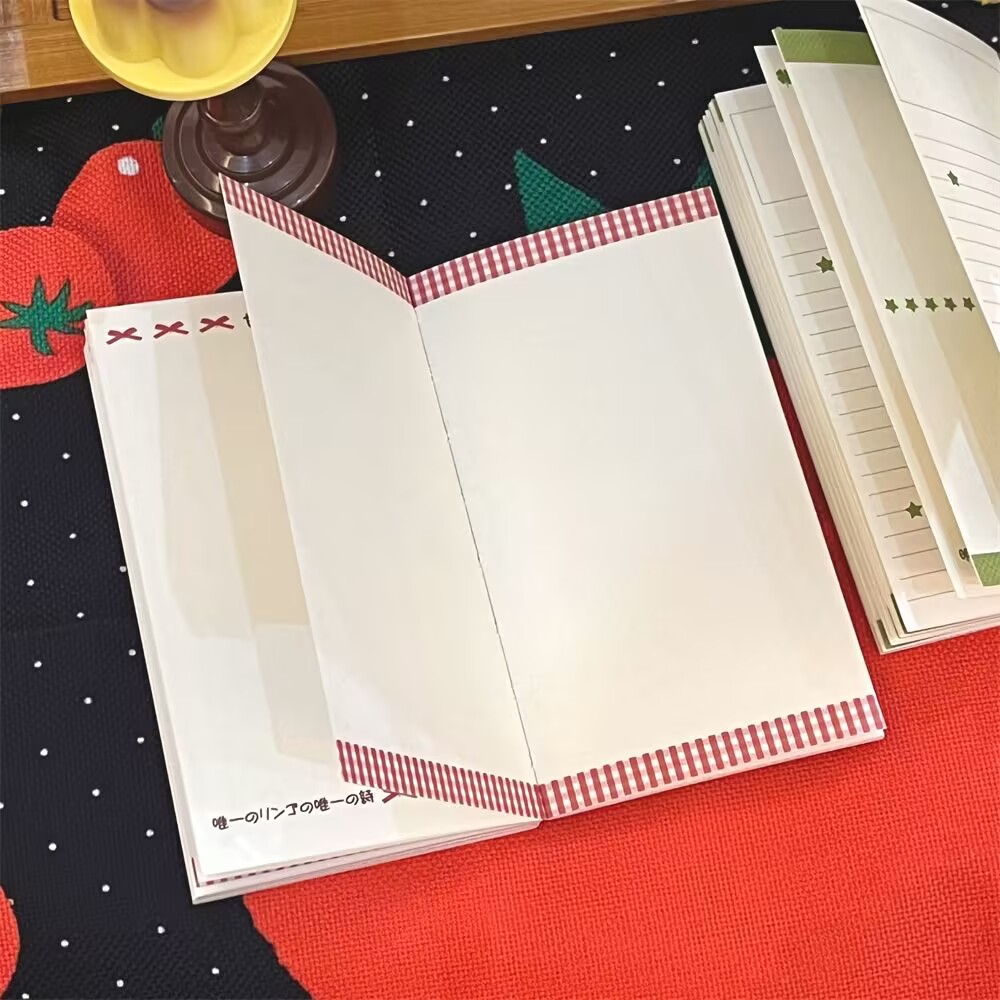 OHAYA | Apple Four-leaf Clover a6 Narrow Book Color Horizontal Line ...
