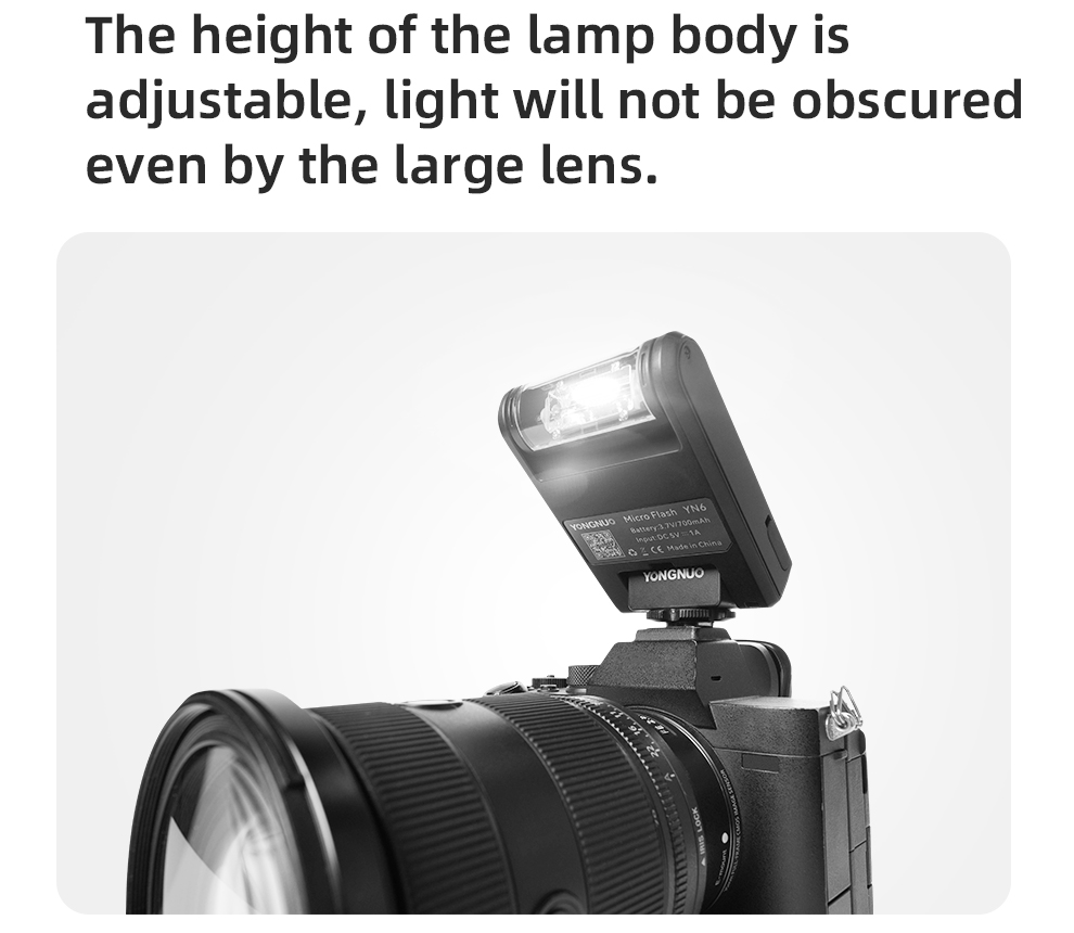 YONGNUO YN6 Micro on Camera Flash Built-in Battery | Shopee Malaysia