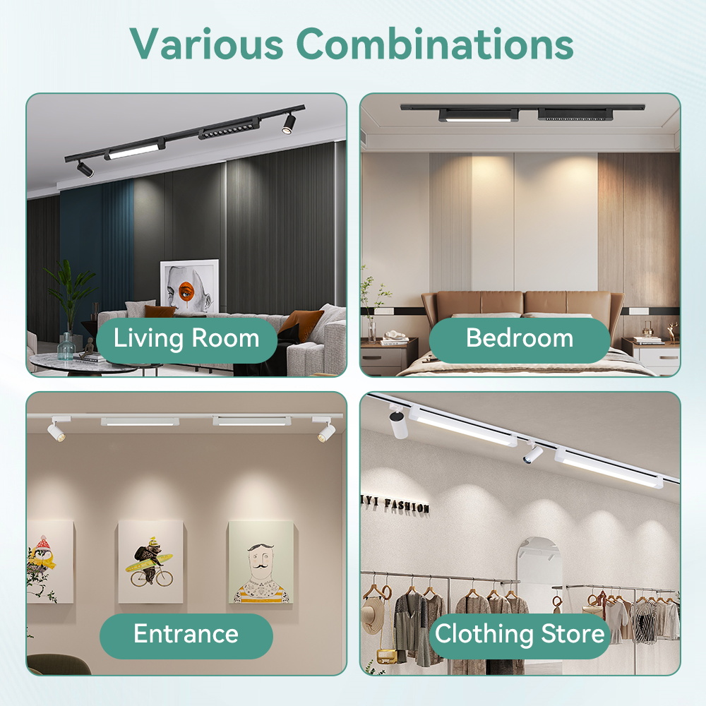 Linear Track Light Set Led Lampu Spotlight 10W 20W 30W 40W Lampu Track ...