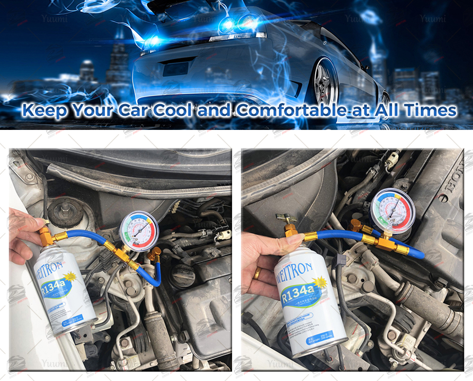 【Local Stock】EU interface R134A Refrigerant Air Conditioning Car AC ...
