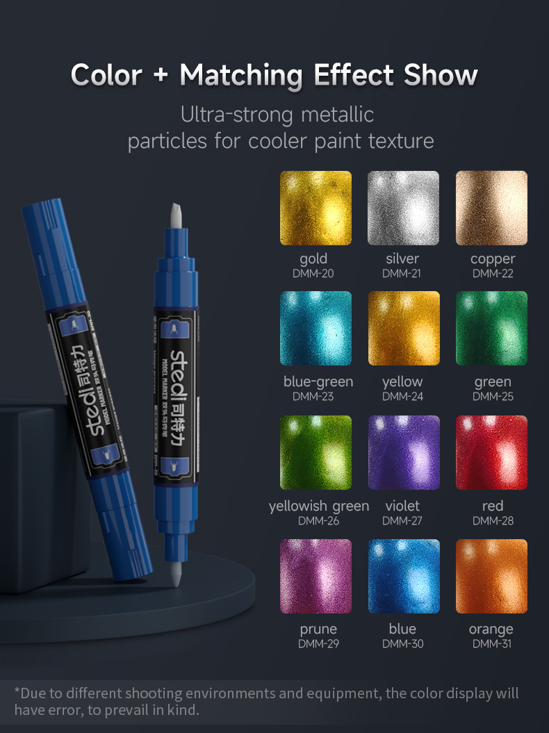 Stedi Double-Headed Metallic Marker Model Coloring Tool Self-Leveling ...