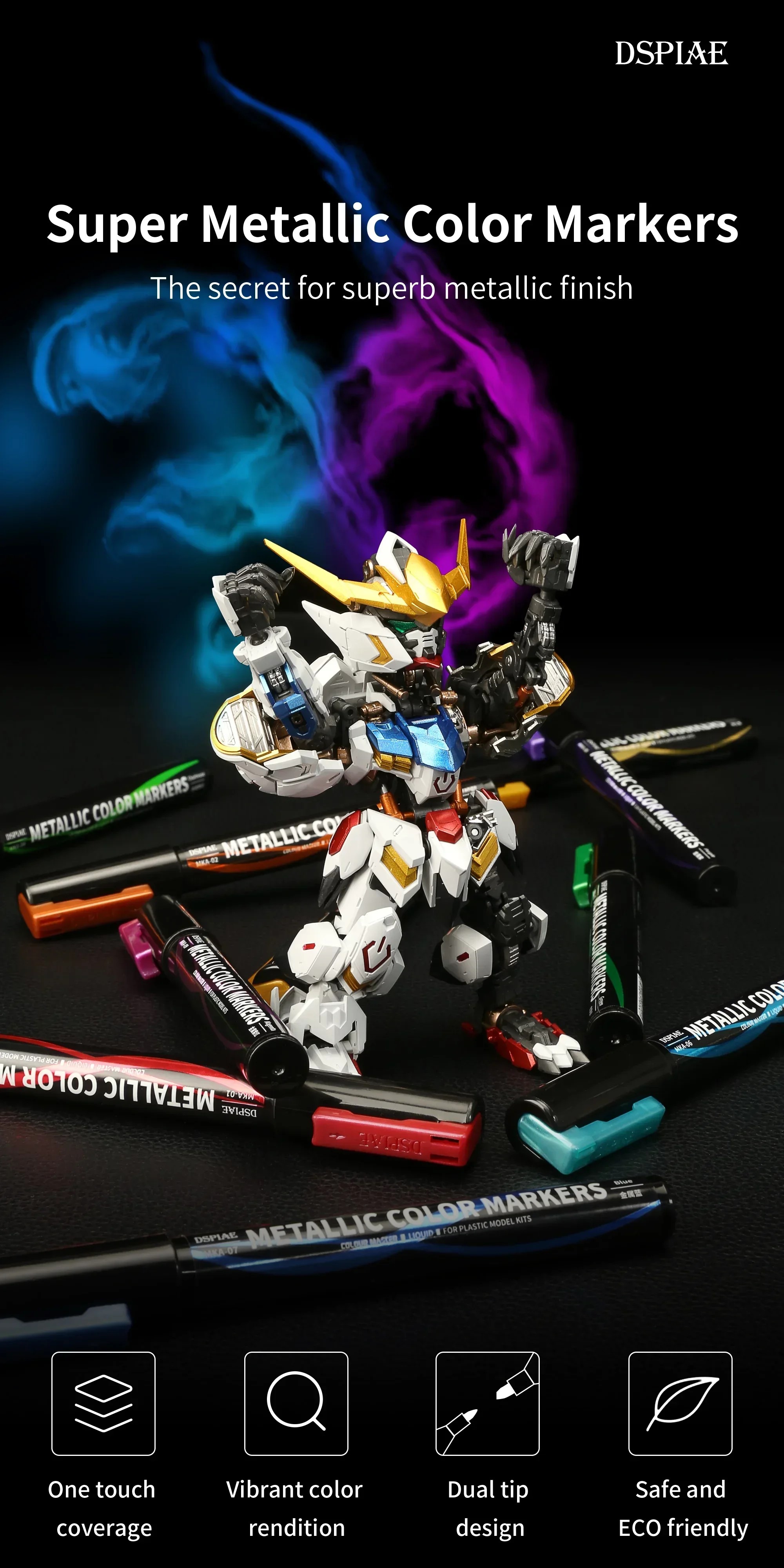 DSPIAE MKA Super Metallic Color Markers MKA01-MKA12 | Shopee Malaysia