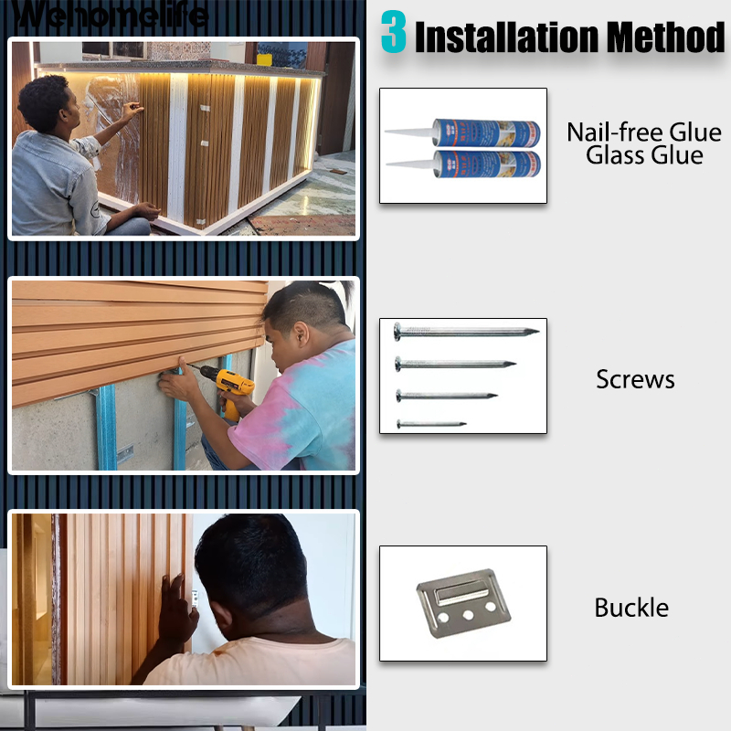 【Quality assurance】WPC Fluted wall panel Home wpc wall panel waterproof ...