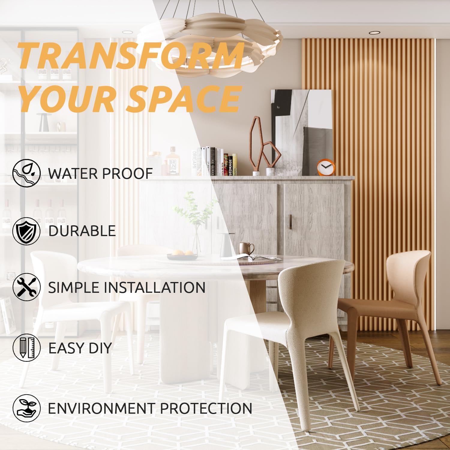 【Quality assurance】WPC Fluted wall panel Home wpc wall panel waterproof ...