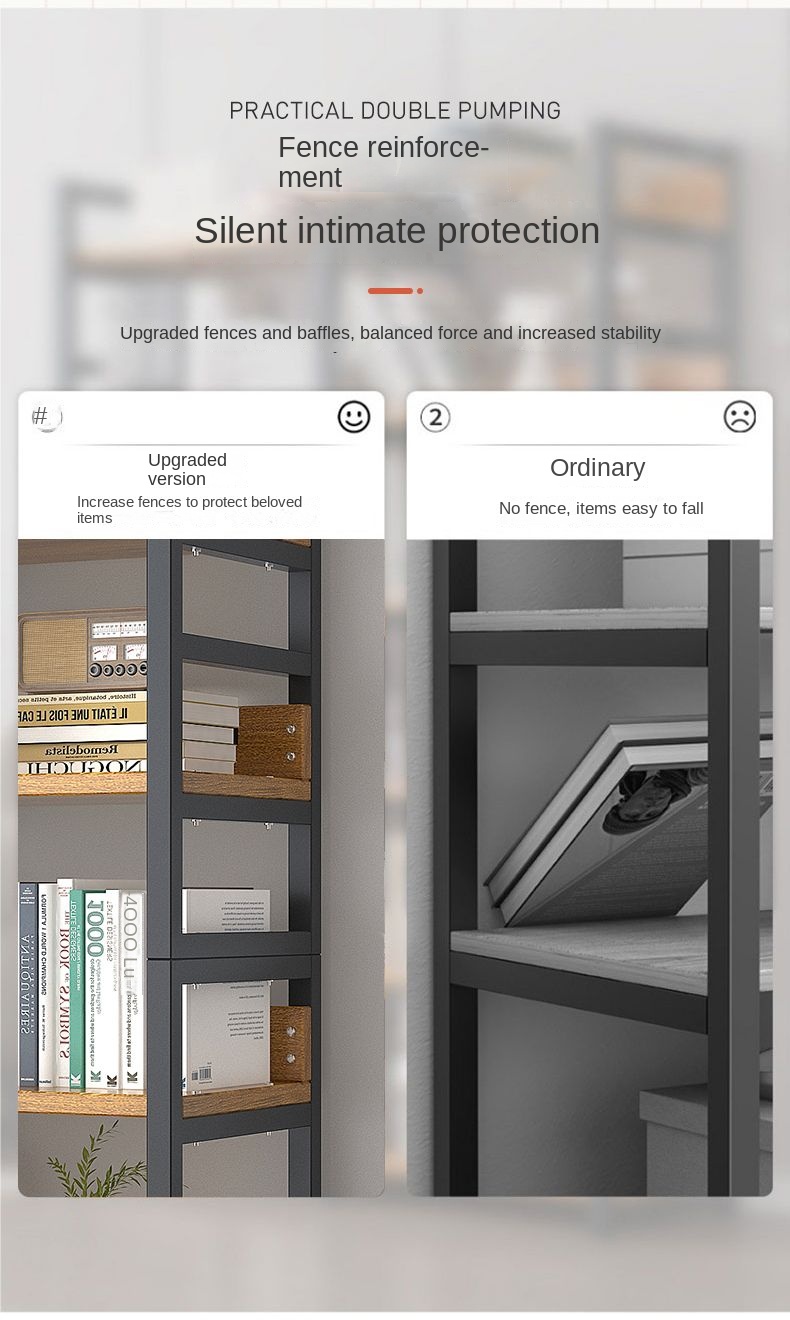 Multipurpose Rack Library BookShelf Metal Frame Shelves Rackwith ...