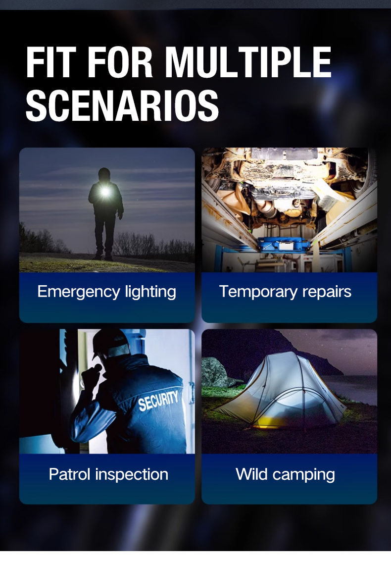 Flashlight with variable zoom USB rechargeable flashlight, super bright ...