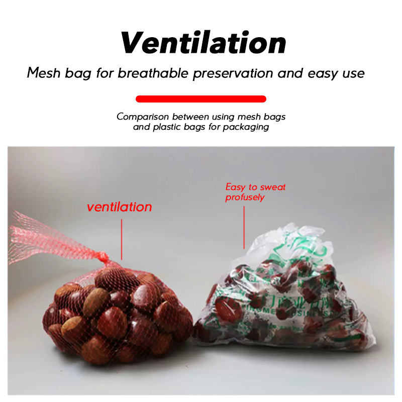 Fruit vegetable Net Poly Netting Plastic Nylon Packaging Woven Mesh Bag ...