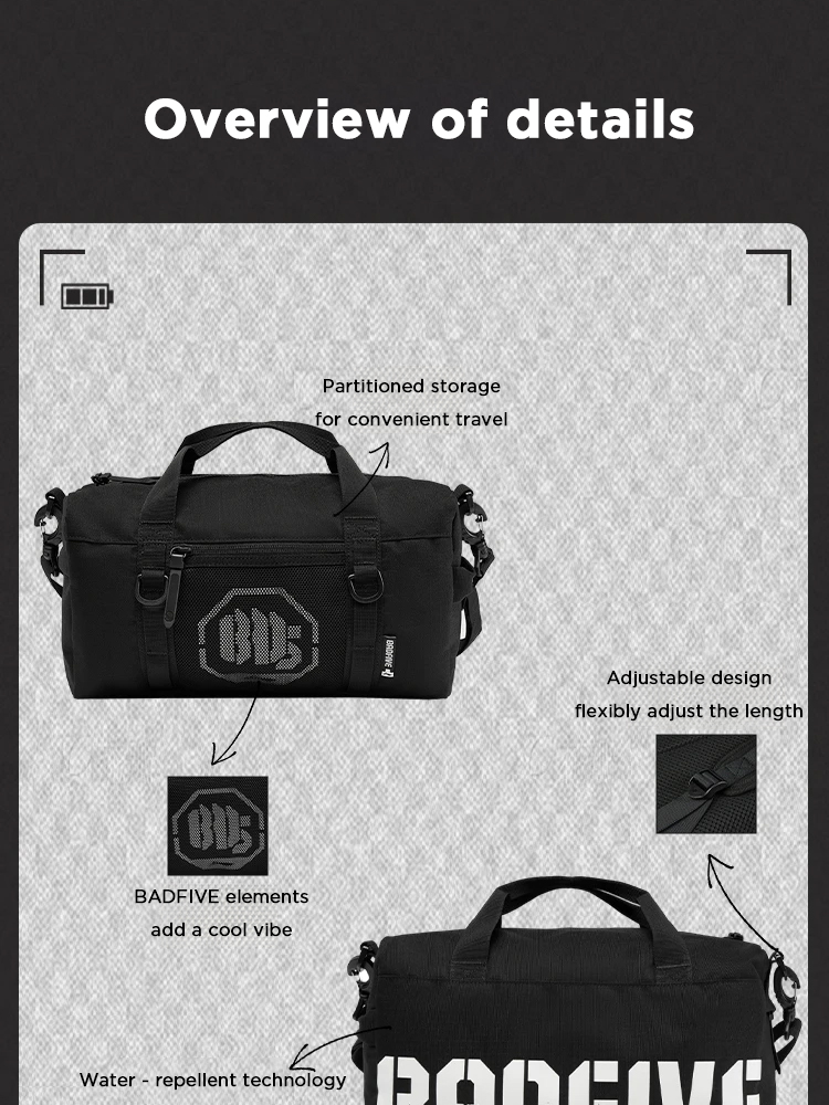 LI-NING BADFIVE Reflective Water-Repellent Large Capacity Crossbody Bag ...