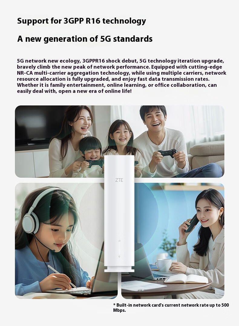 ZTE G5TS 5G Mobile Router CPE Portable WiFi 6 Card Free Network Card ...