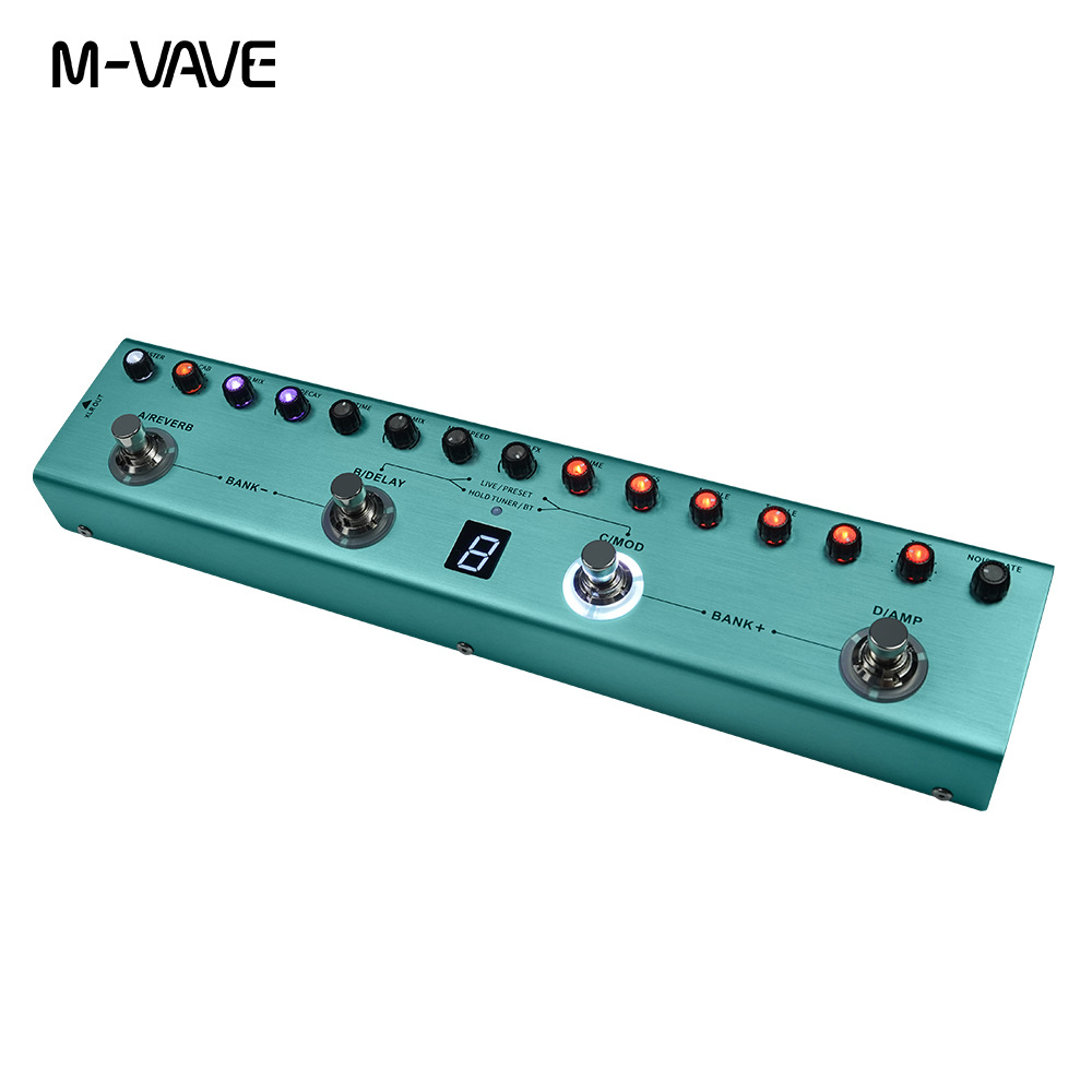 M-VAVE Tank-G Guitar Multi-Effects Pedal: Rechargeable, 36 Presets, 9 ...