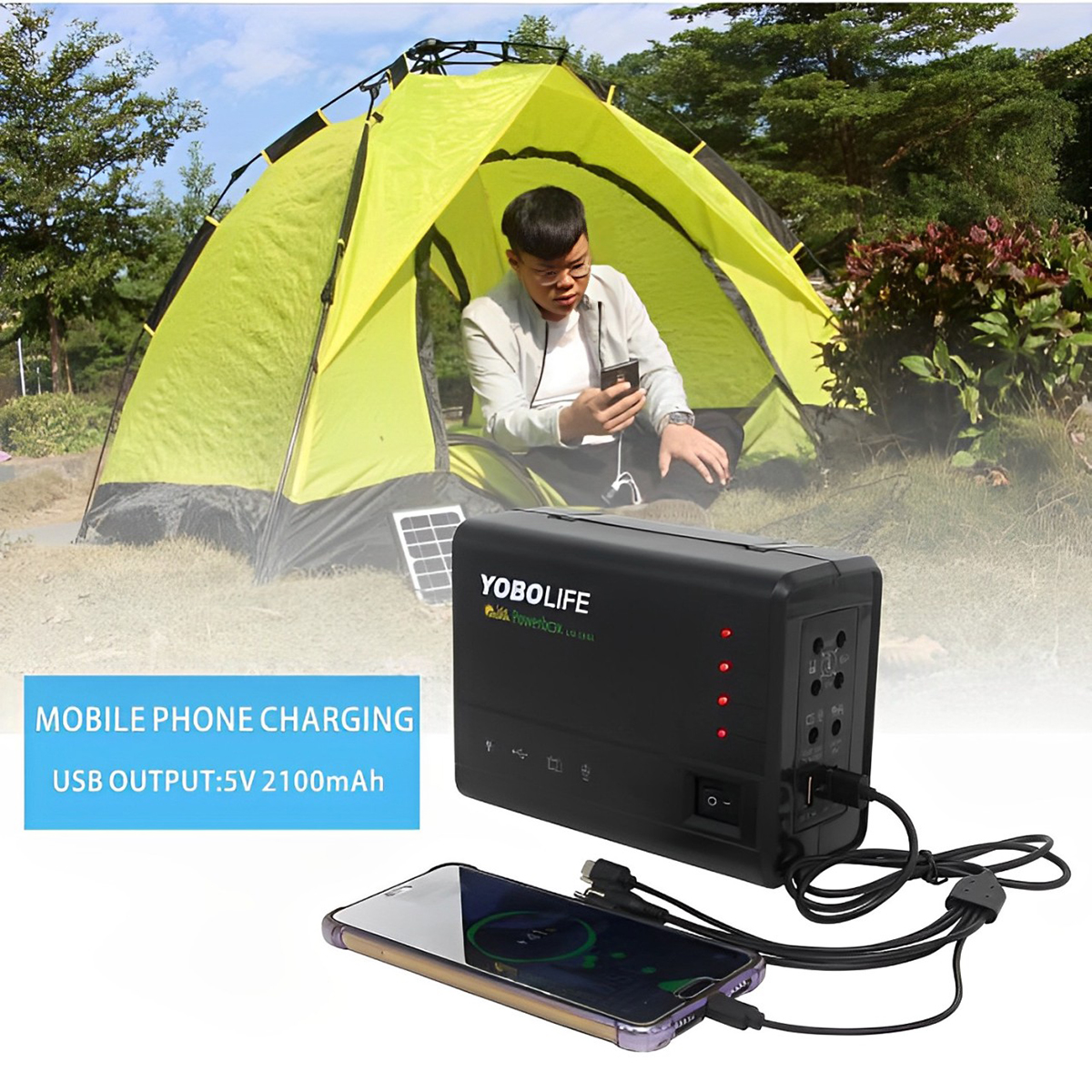 Solar Energy Lighting System Portable Solar Panel Charging Generator ...