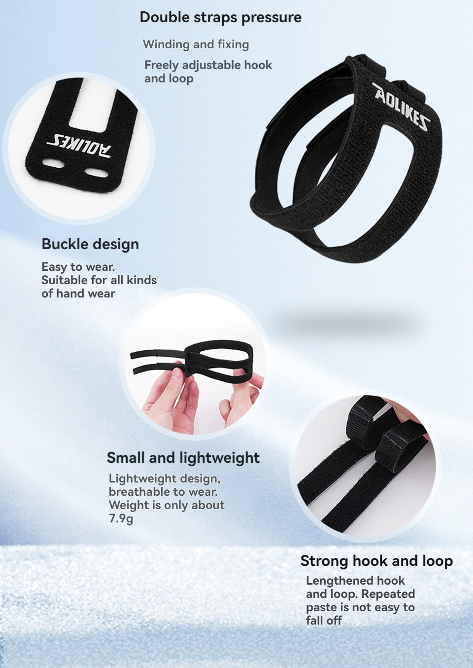 AOLIKES Adjustable Wrist Brace Sports Wrist Support Band Tfcc Tear ...