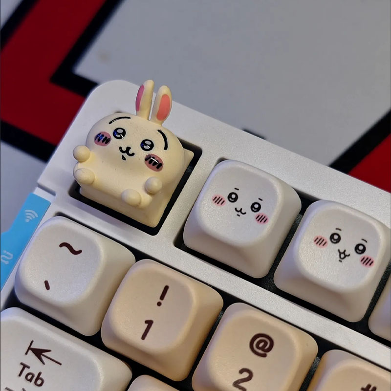 Chiikawa Hachiware Usagi Keycap Cherry R4 Profile PBT Five-side Dye ...