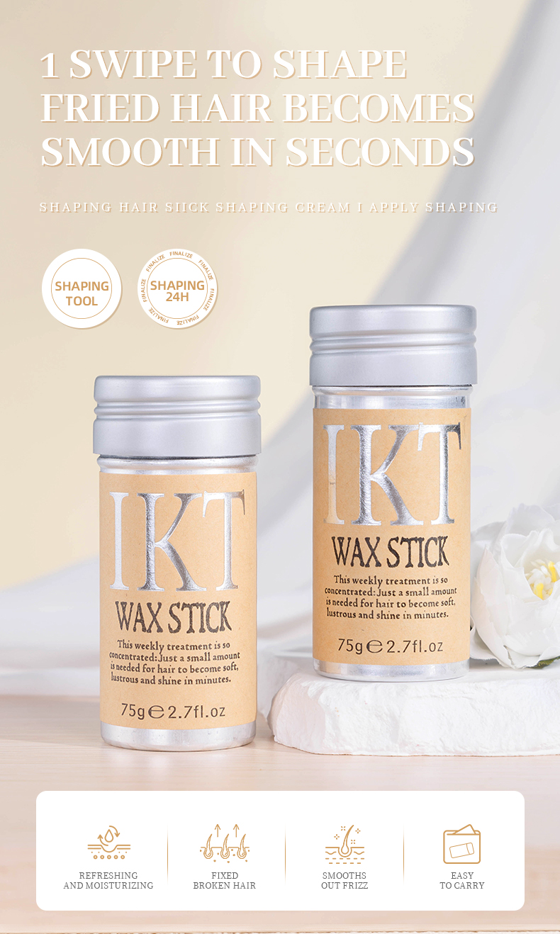 All-Texture Hair Styling Paste Women Hair Wax StickNon-greasy Styling ...