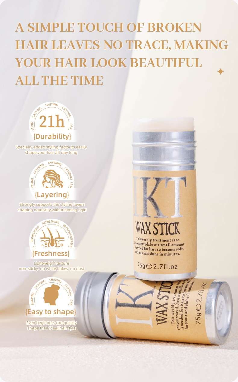 All-Texture Hair Styling Paste Women Hair Wax StickNon-greasy Styling ...