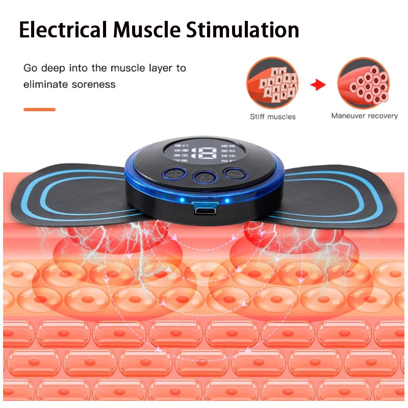 Electrical Muscle Stimulation Patch USB Rechargeable Stimulator ...