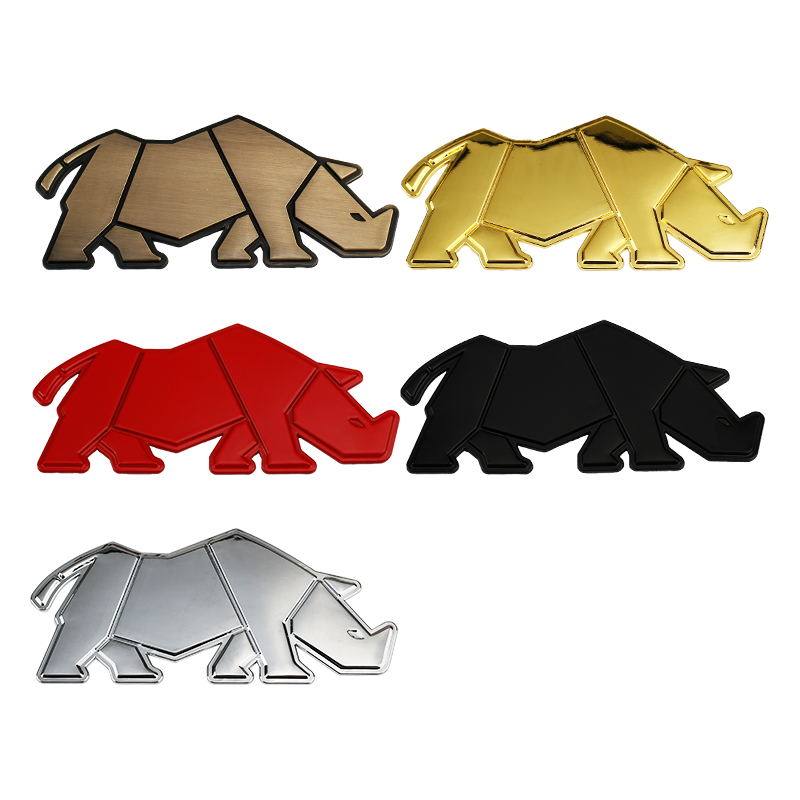 3D metal rhinoceros Rhino emblem for SUZUKI JIMNY rear trunk logo Car ...