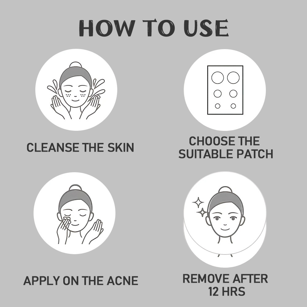 288PCS Pimple Patches for Face, Hydrocolloid Acne Patches for Covering ...