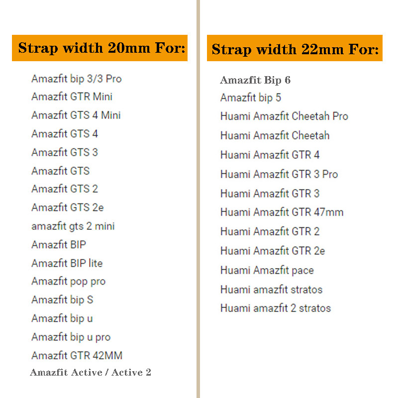 20mm 22mm Watch Band Silicone Strap for Huami Amazfit Bip 6 5 3 Pro Lite S U / GTS mini 2 3 4 ...