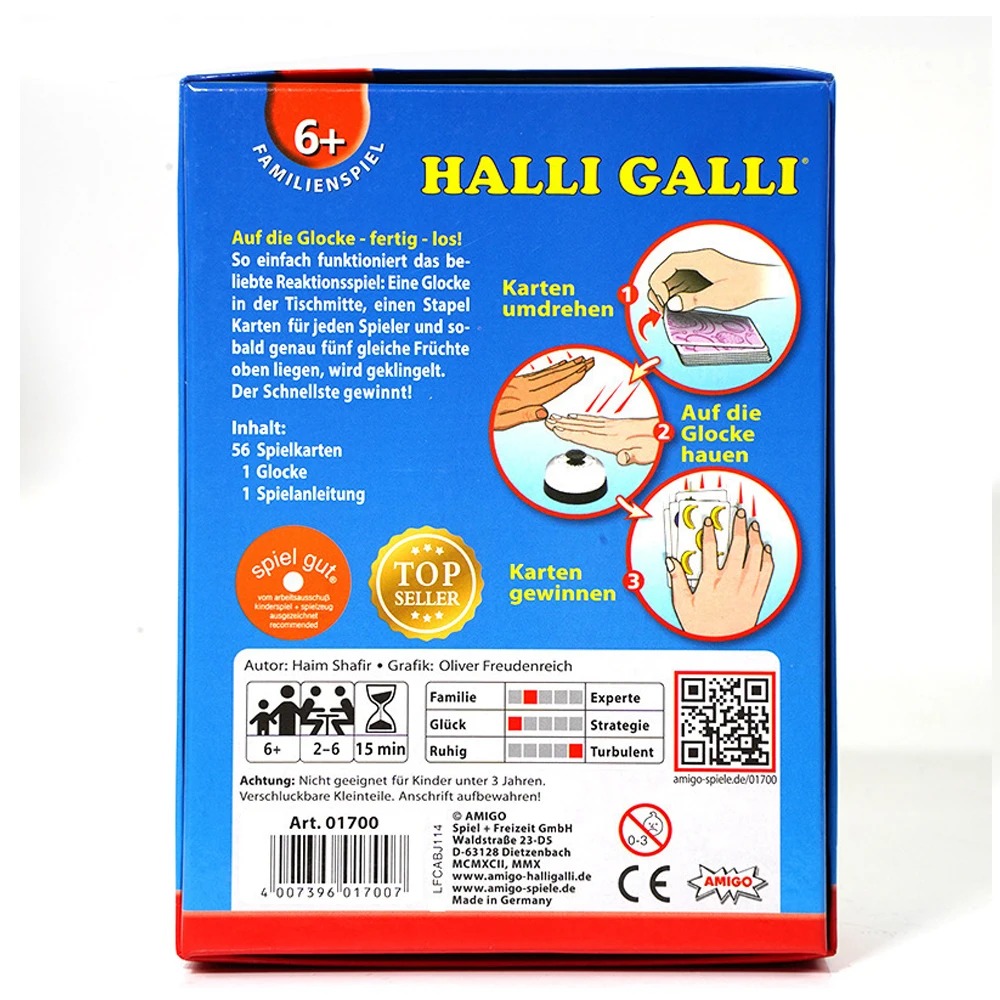 Halli Galli Tabletop Board Game Quick Response Family Leisure Party ...