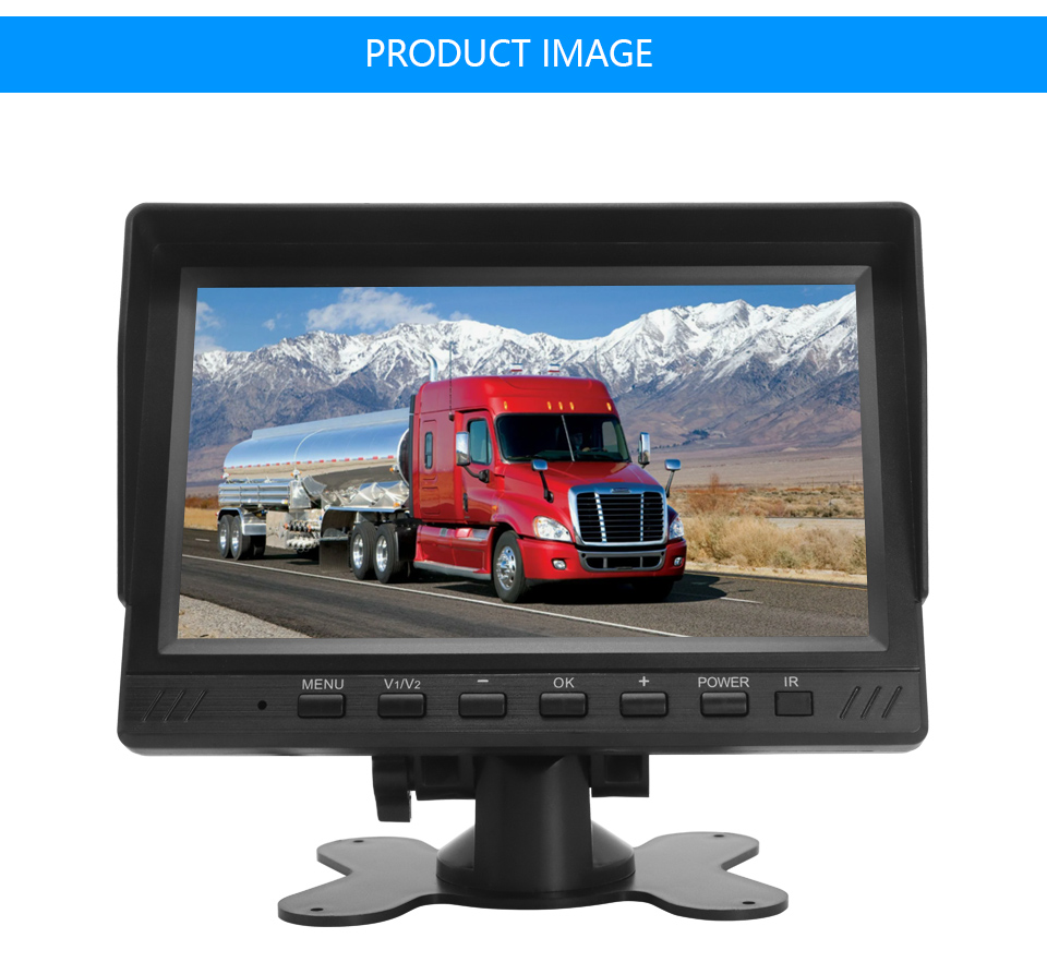 Smartour AHD 7inch TFT LCD Car HD Monitor Rear View Monitor Support ...