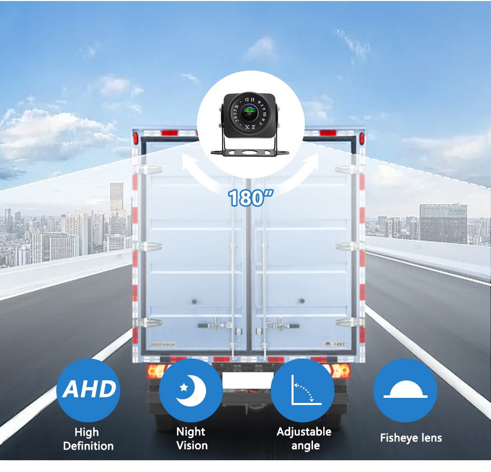 Truck Backup Camera 4Pin/AV Led Night Vision Heavy Duty Rear View ...
