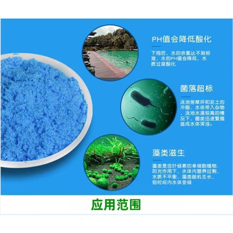 1 kg/5kg Algaecide / Fungicide (Copper based) For Swimming Pool / Kolam ...
