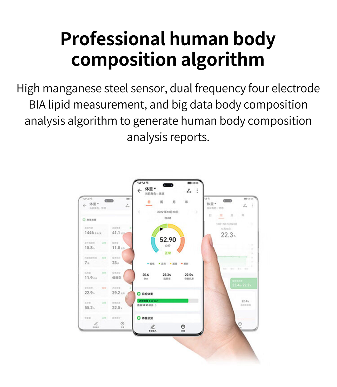 HONOR Smart Body Fat Scale 3 Wi-Fi/Bluetooth Connection 24 Physical ...
