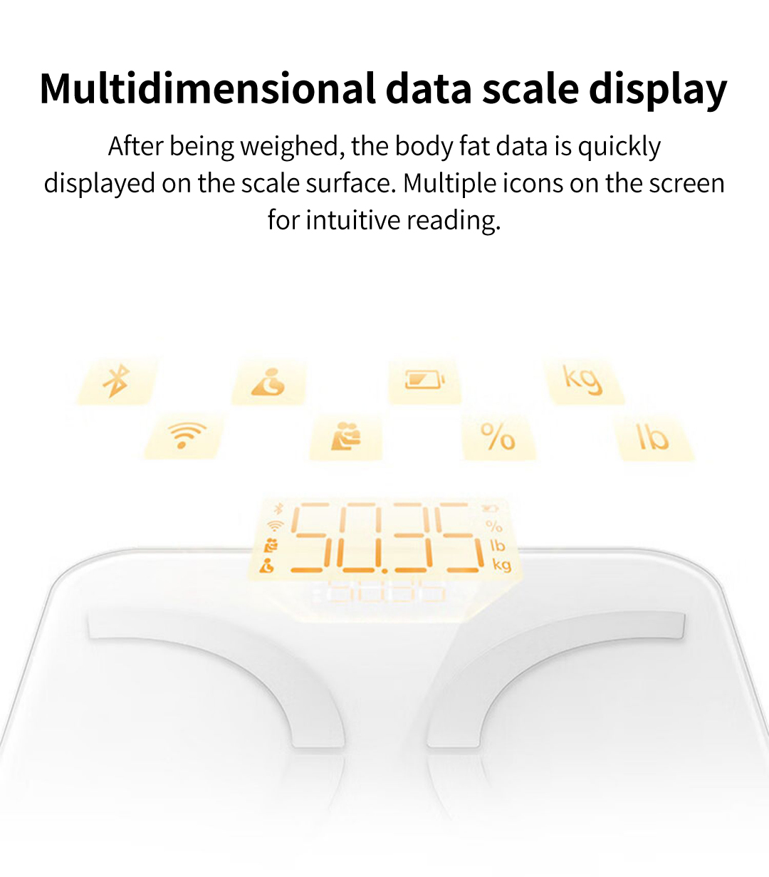 HONOR Smart Body Fat Scale 3 Wi-Fi/Bluetooth Connection 24 Physical ...