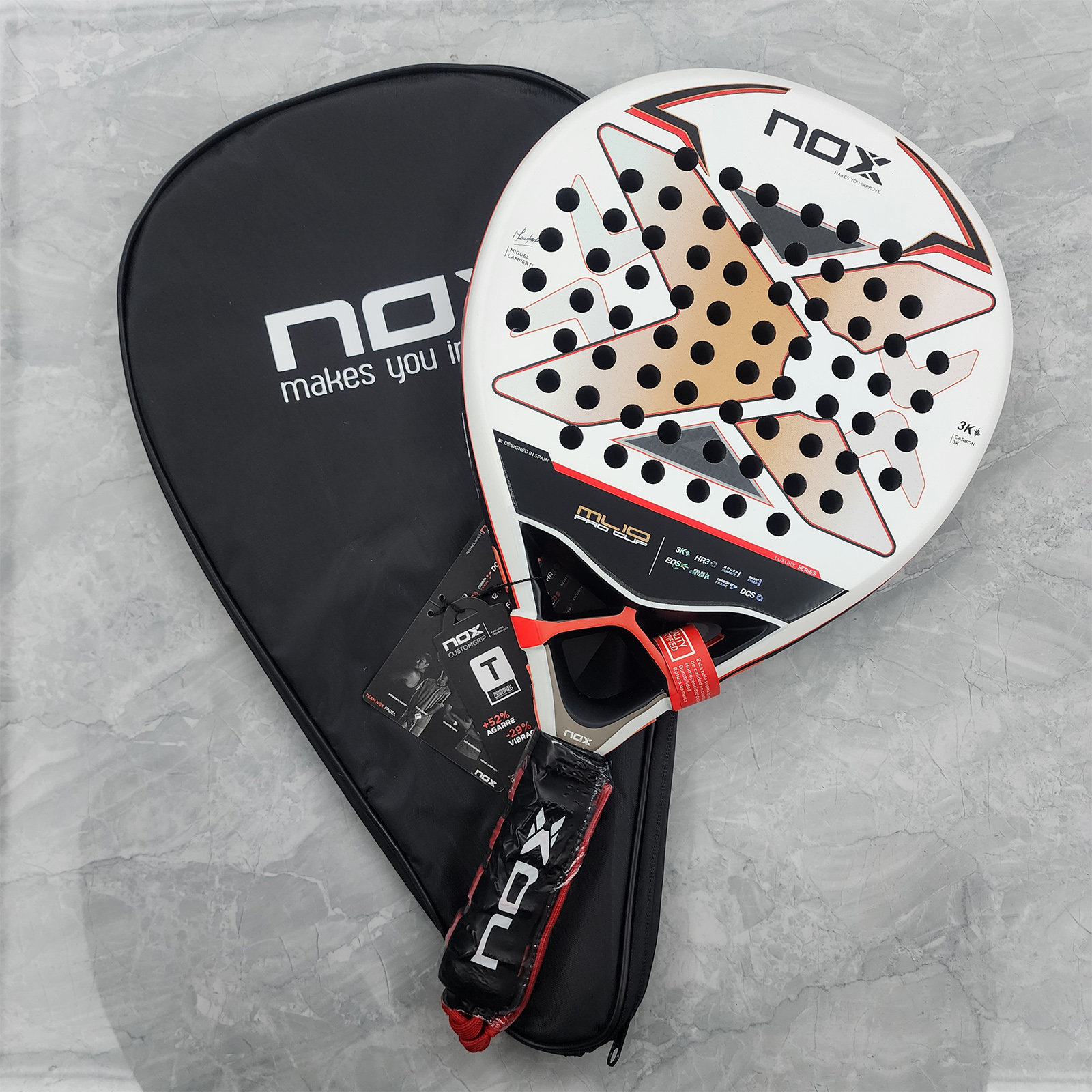 NOX ML10 Tennis Padel Racket Porfessional Series Palas 3 Layer 3K ...