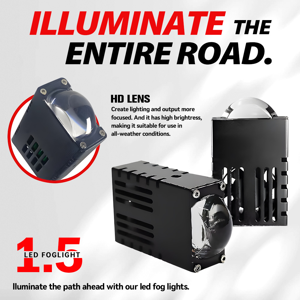 12V 24V Mini Bi LED Headlight Projector Light Reflector Lens Spotlight ...
