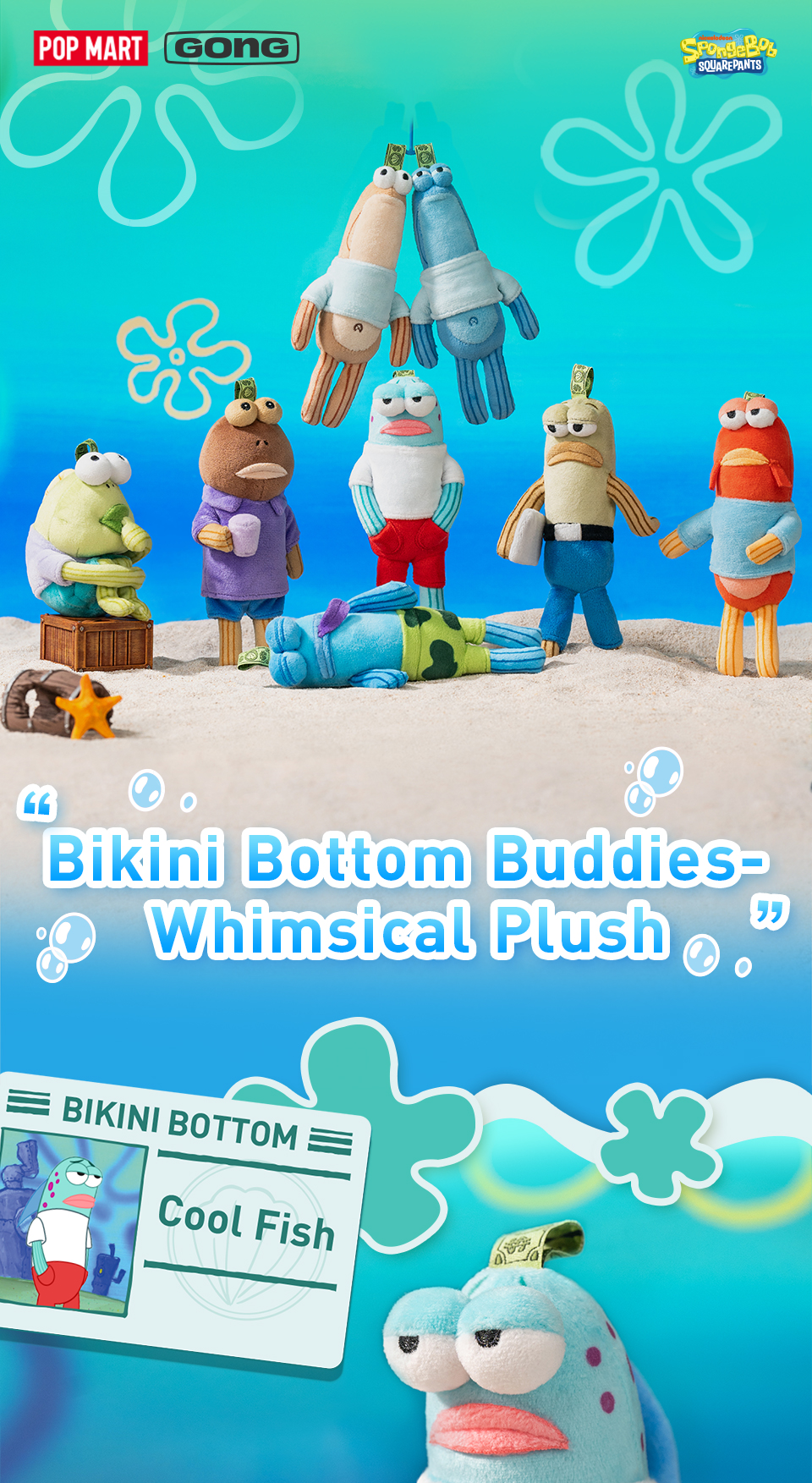 POP MART Bikini Bottom Buddies - Whimsical Plush Blind Box Action Toys Figure Birthday Gift Kid ...