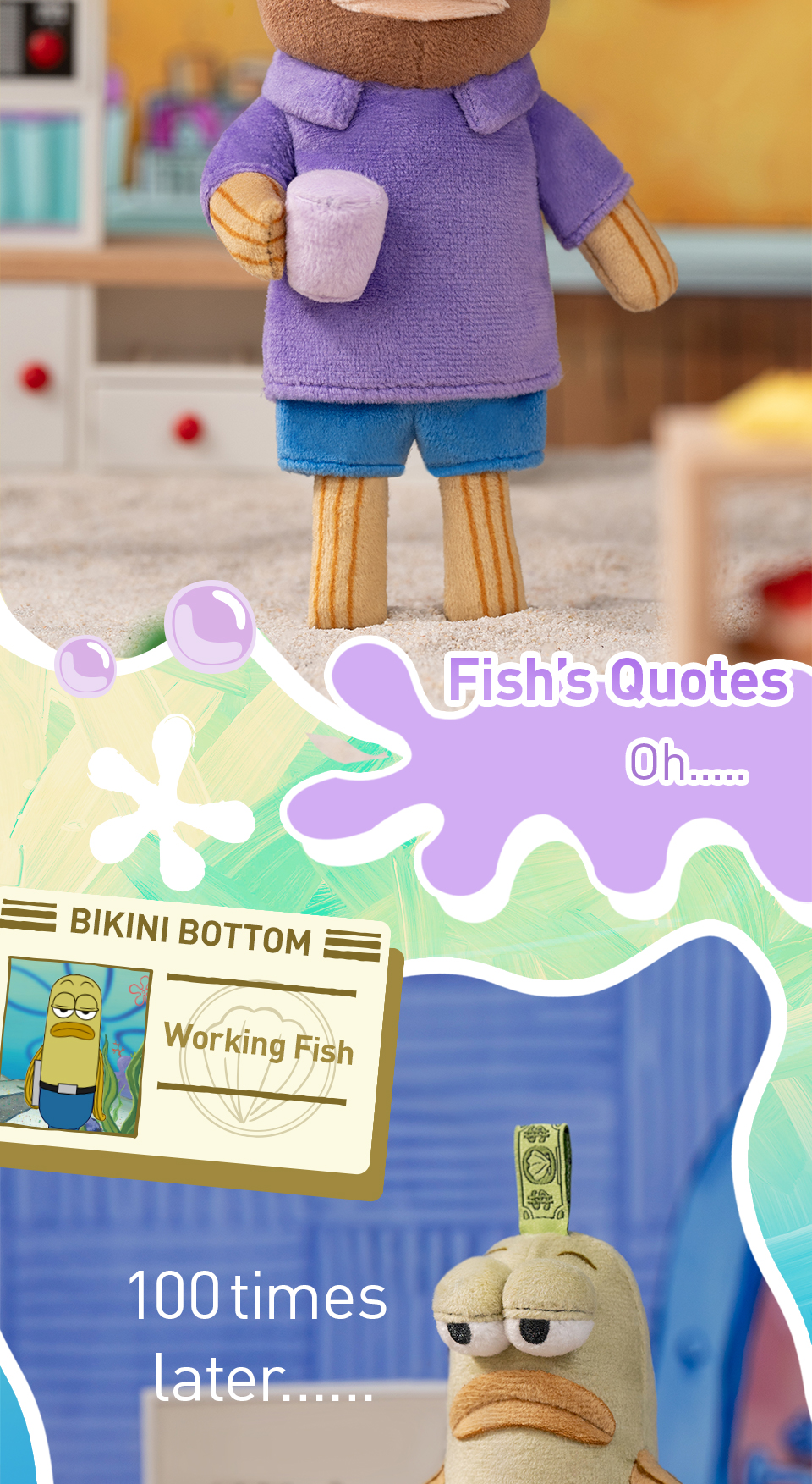 POP MART Bikini Bottom Buddies - Whimsical Plush Blind Box Action Toys ...