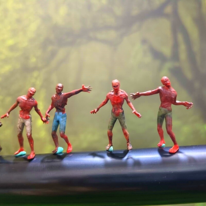 1/64 Diorama Miniature Zombie Model Resin Toy Post-Apocalyptic Zombie ...