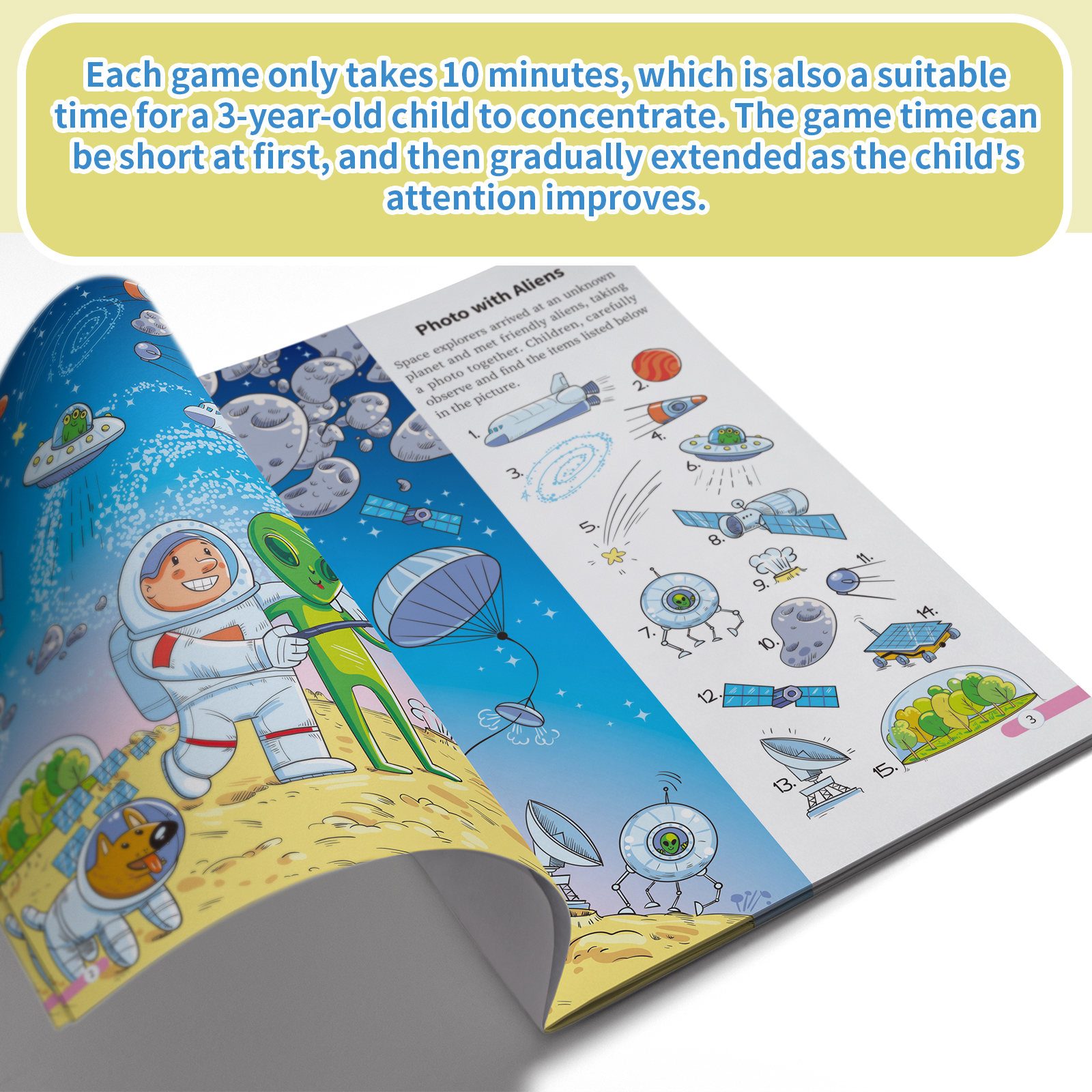 4-Book Concentration Building Collection for Children | Varied Themes ...
