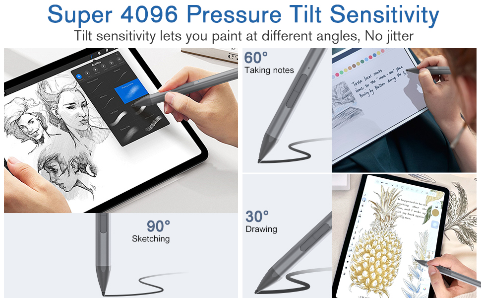 Surface Pro Pen Stylus for Surface Pro 12/11/9/10/8/X/7/6/5/4/3 4096 ...