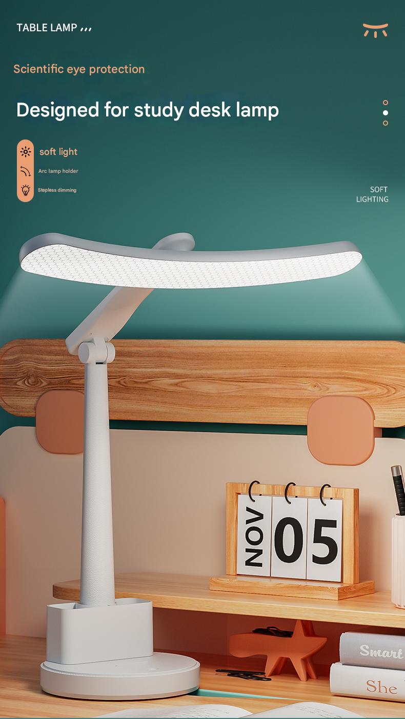 Foldable, rechargeable LED desk lamp for students, ideal for studying ...