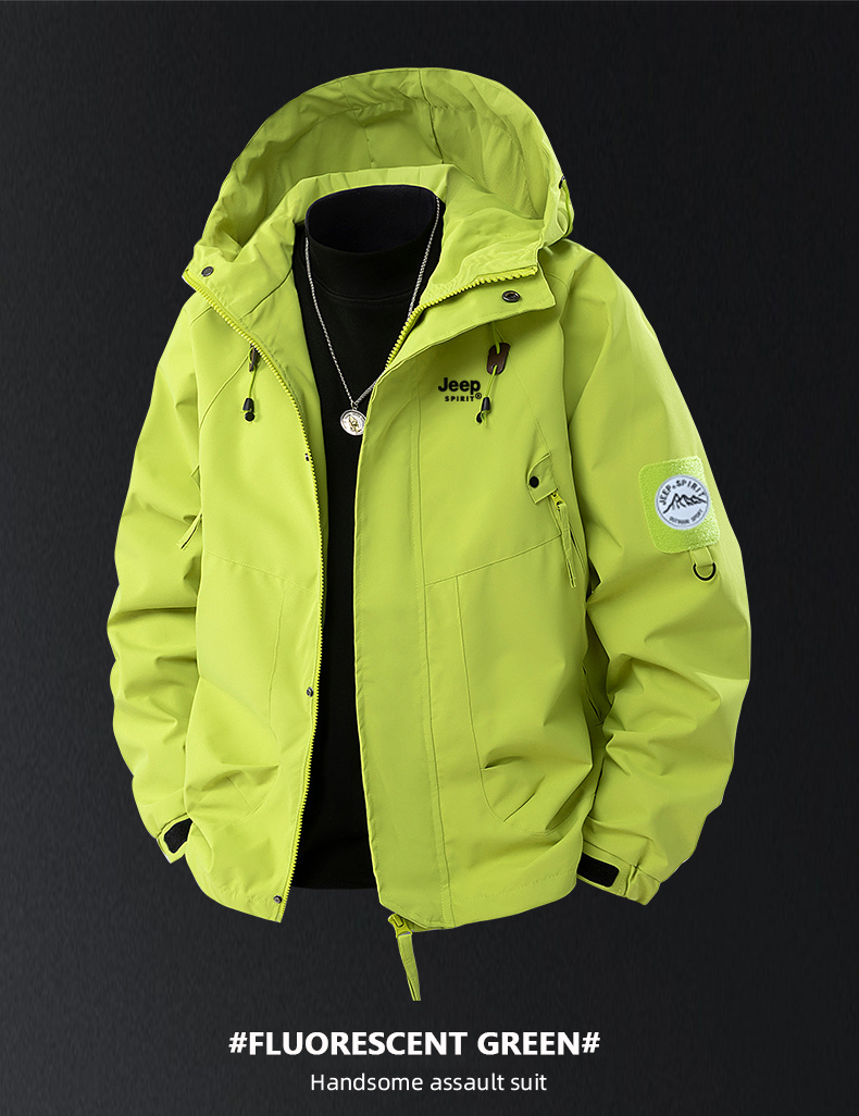 【2-3 days arrive!!!】JEEP SPIRIT Hiking Waterproof Jacket For Men And ...