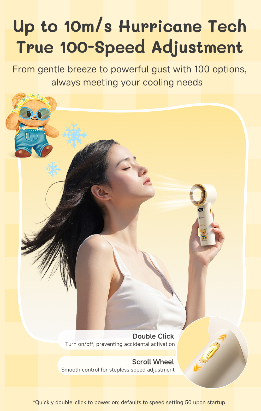 Simplus x Butterbear Portable Fan | Mini Handheld Fan | 100 Speed ...